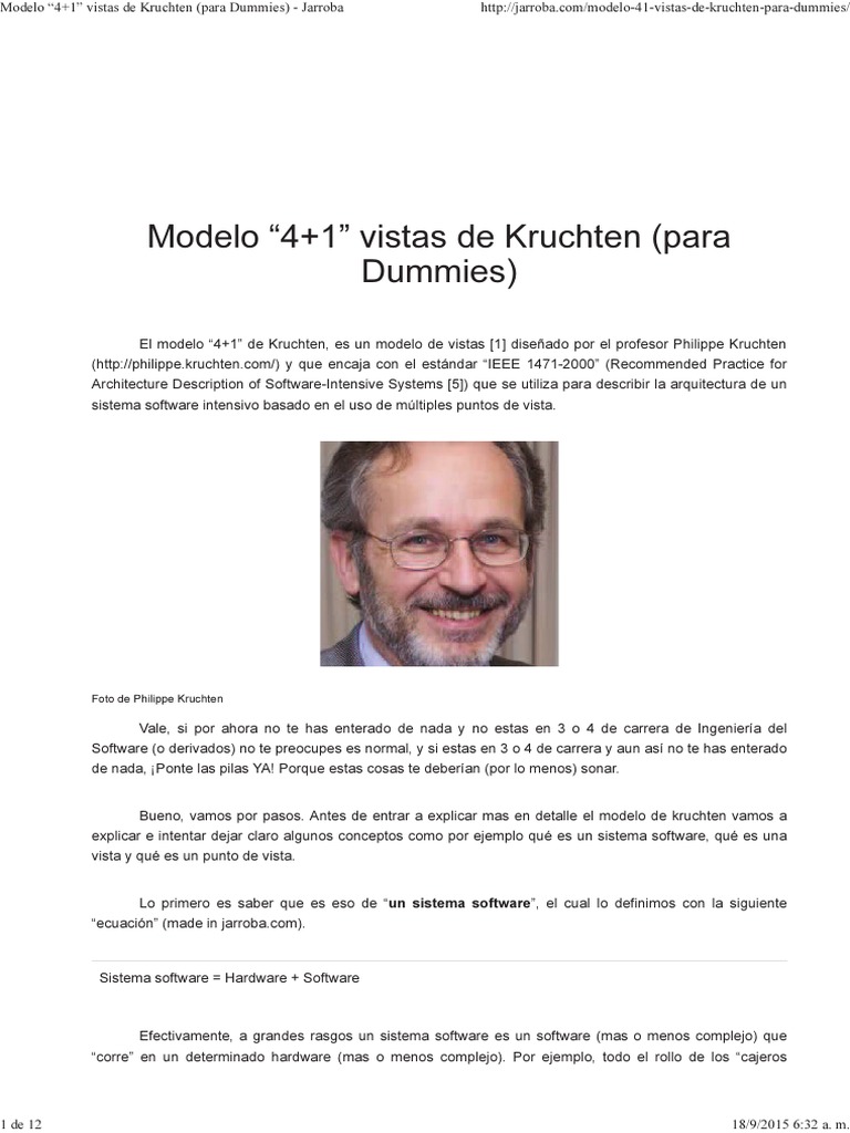 Modelo "4+1" Vistas de Kruchten | PDF