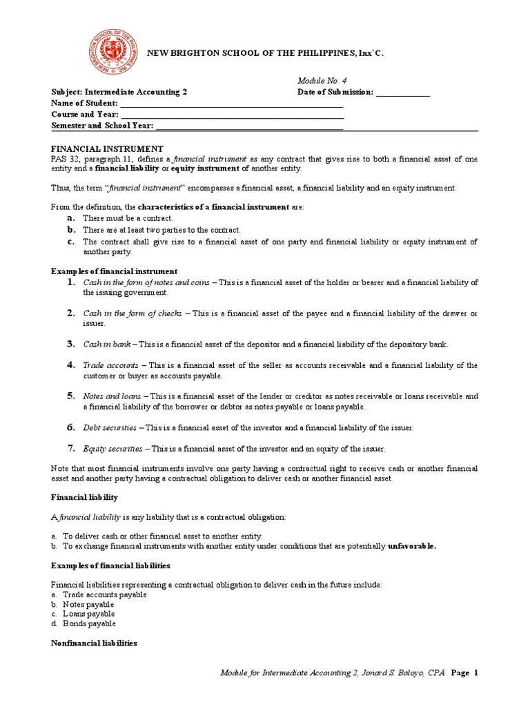 Module 4-COMPOUND FINANCIAL INSTRUMENT | PDF