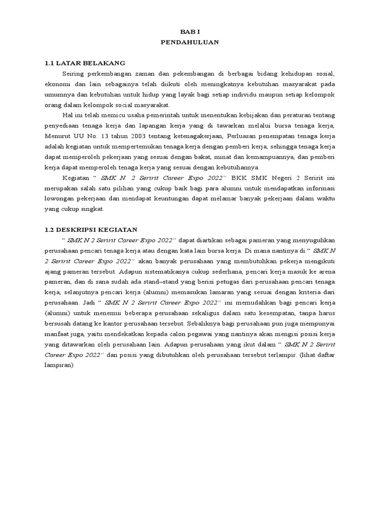 Proposal Job Fair 2022 | PDF