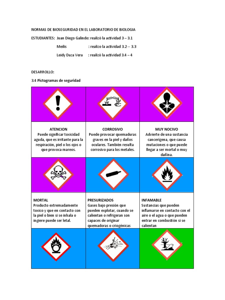 Normas de Bioseguridad-Laboratorio | PDF | Química | Naturaleza
