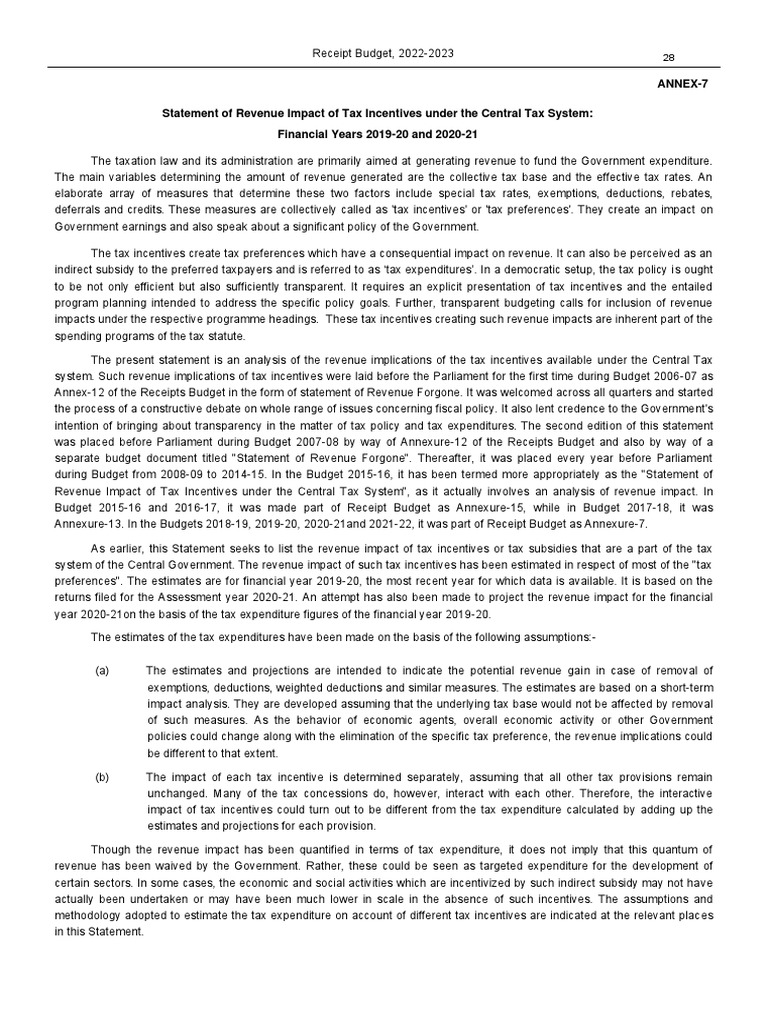 Annex 7 | Download Free PDF | Taxes | Income Tax