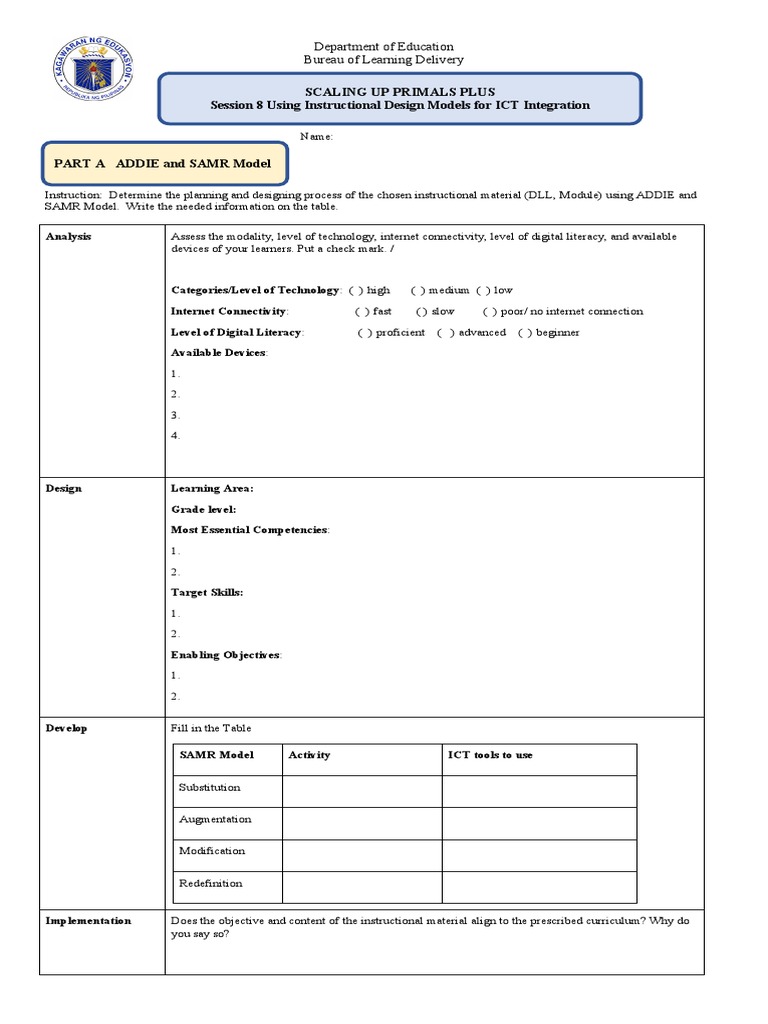 Activity Sheet | Download Free PDF | Instructional Design | Educational ...