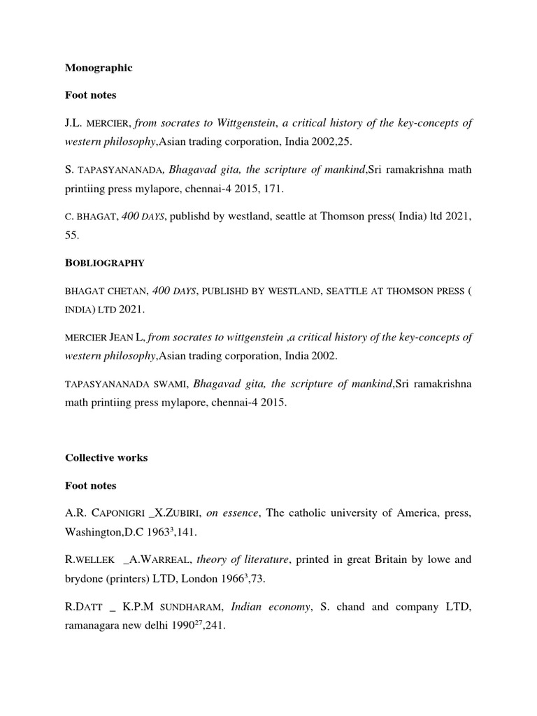 Example Footnotes and Bibliography | PDF