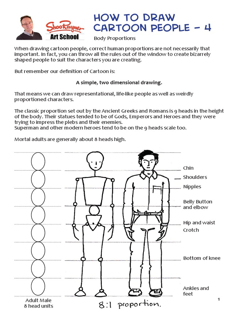 How To Draw Cartoon People (Article) Author Shoo Rayner Learn To Draw ...