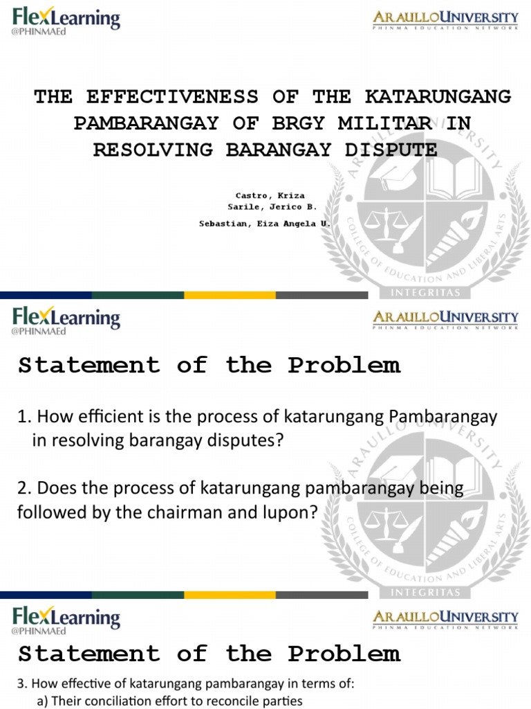 Pos085 Statement of The Problem | PDF