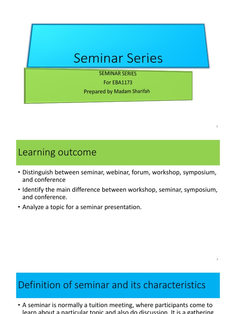 Seminar vs. Symposium: Key Differences | PDF | Web Conferencing ...