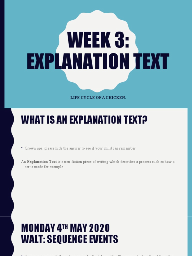 English Week 3 Explanation Text PowerPoint | PDF | Pupa | Butterfly