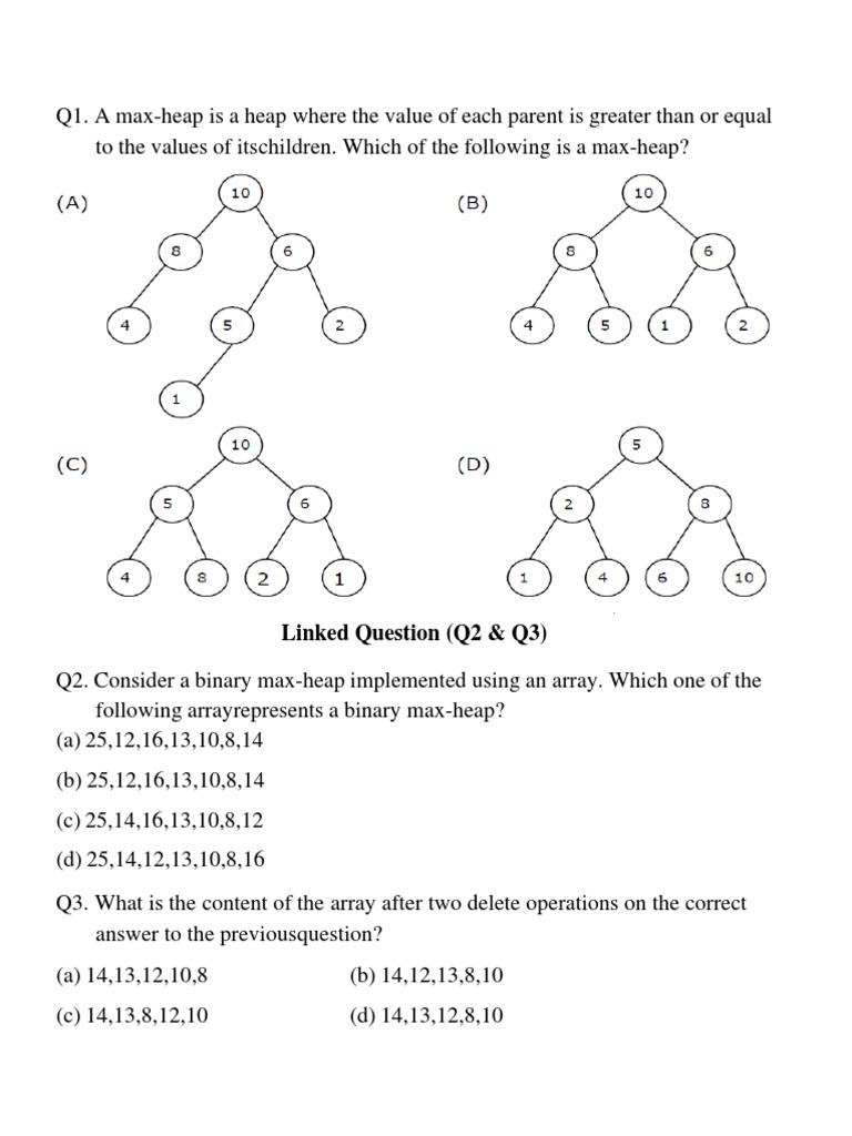 Ques. On Heap Sort & Spanning Tree | PDF | Graph Theory | Computer Programming