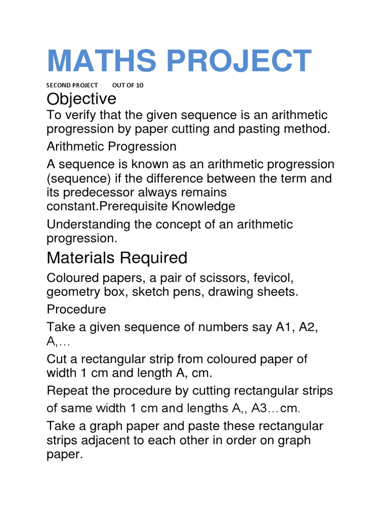 Maths Project 2 | PDF