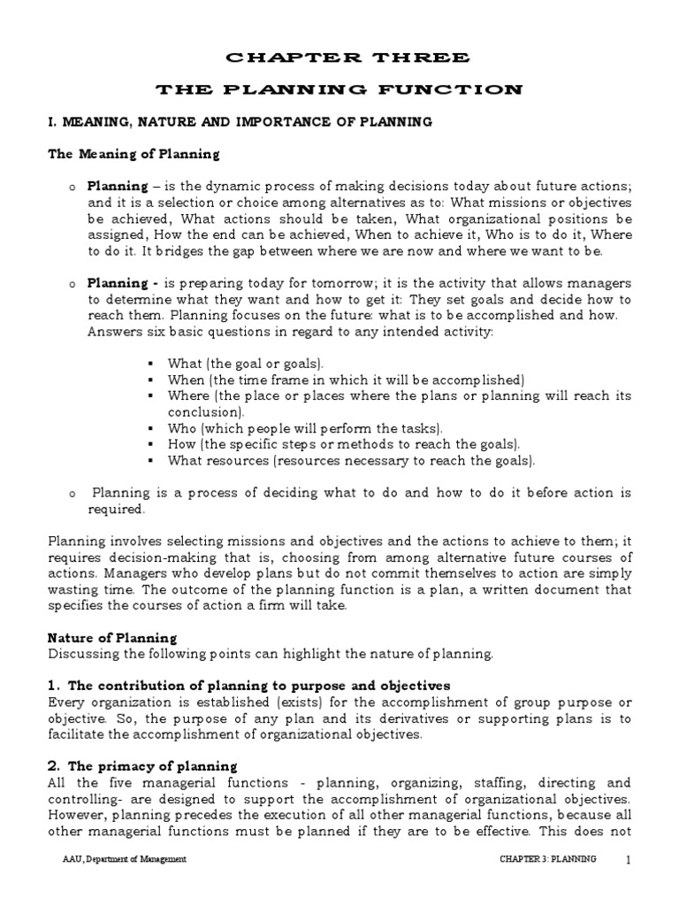 # Chapter 3 Planning | PDF | Goal | Policy