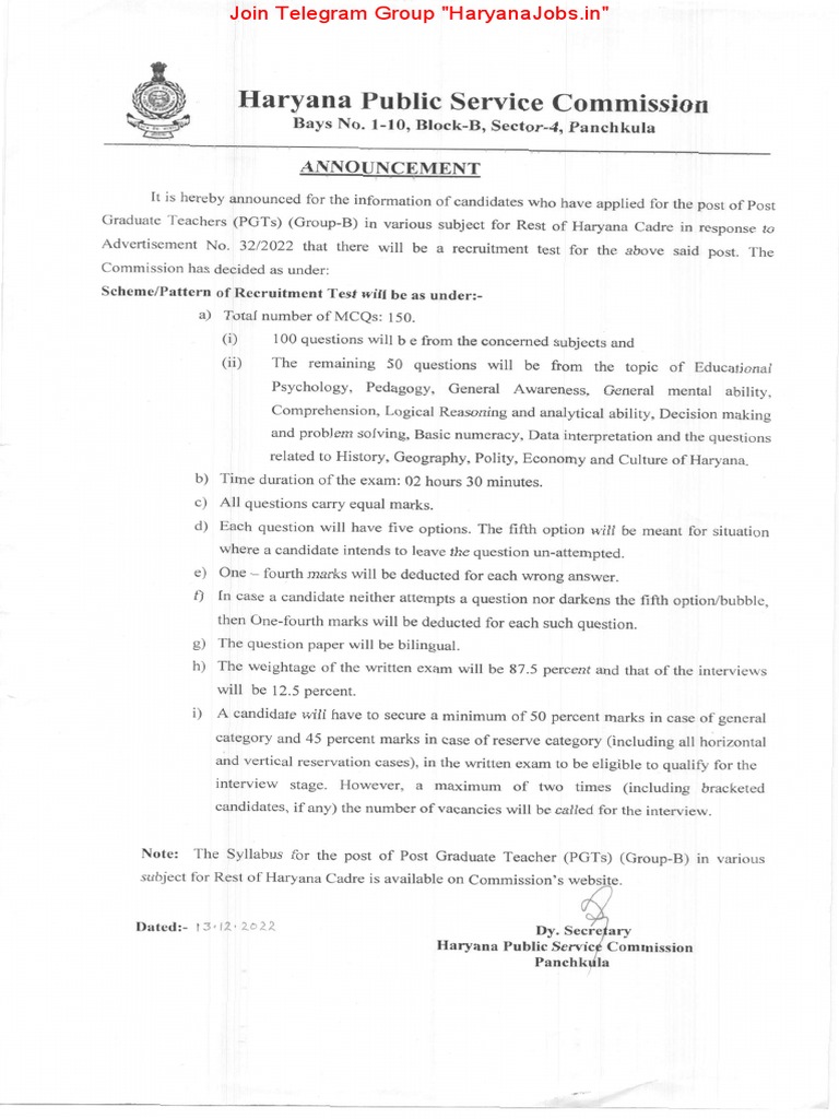 HPSC PGT Exam Pattern and Syllabus 2022 All Subjects | PDF | Cognitive ... HPSC PGT Exam Pattern and Syllabus 2022 All Subjects | PDF | Cognitive ...