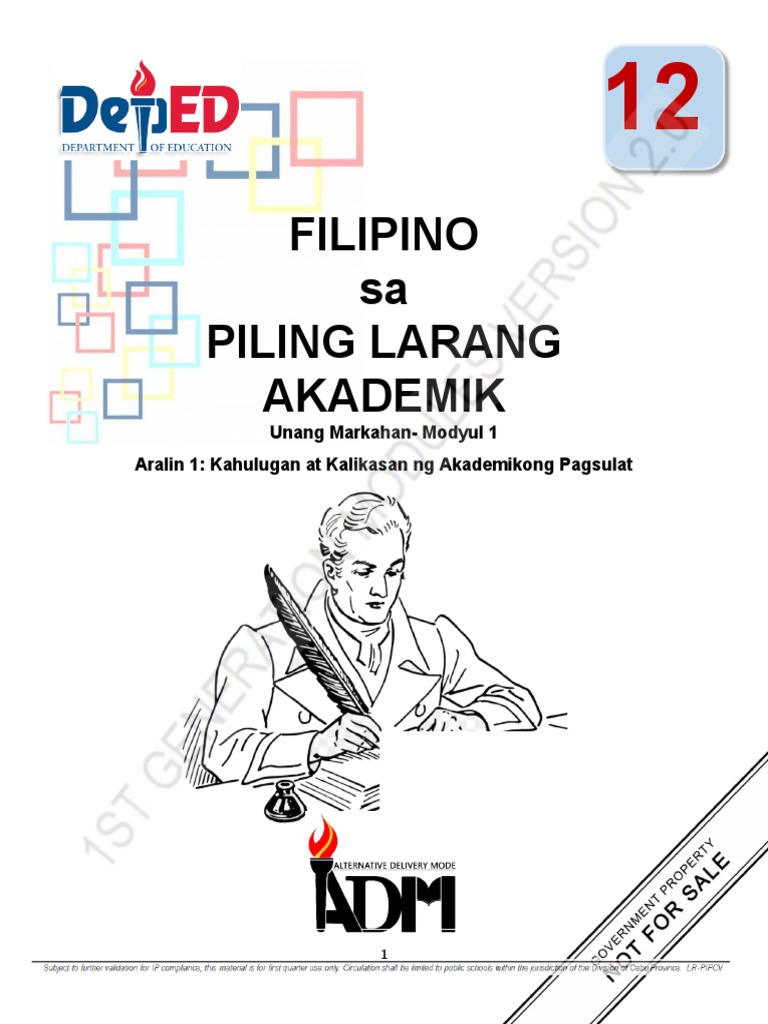 MODYUL 1 FILIPINO PLING LARANG Updated For QA | PDF | Career & Growth ...