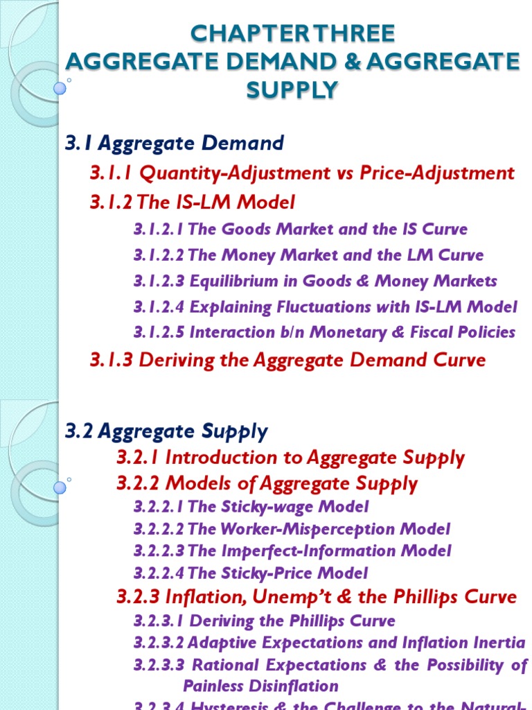 Macroeconomics Chapter 3 | PDF | Supply And Demand | Nominal Rigidity