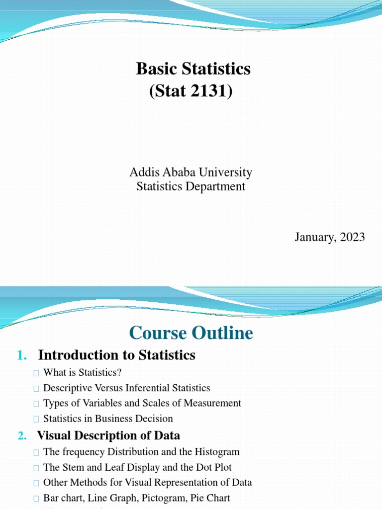 # Basic Statistics For Accounting & Finance | PDF | Mean | Level Of ...