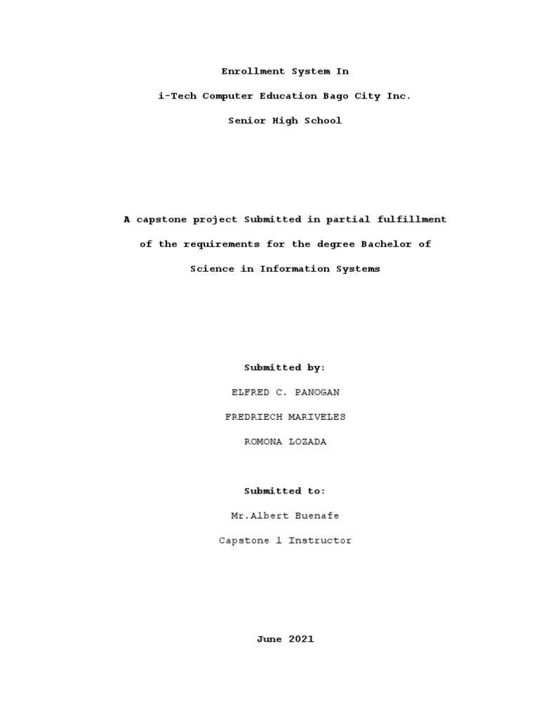 Capstone 1 | PDF | Input/Output | Databases