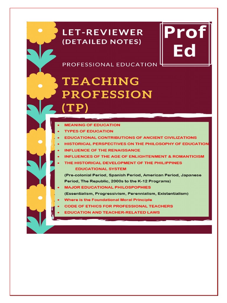 Teaching Profession | PDF | Philosophy Of Education | Teachers