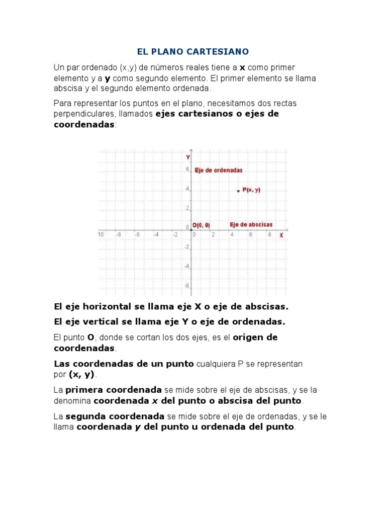 El Plano Cartesiano | PDF