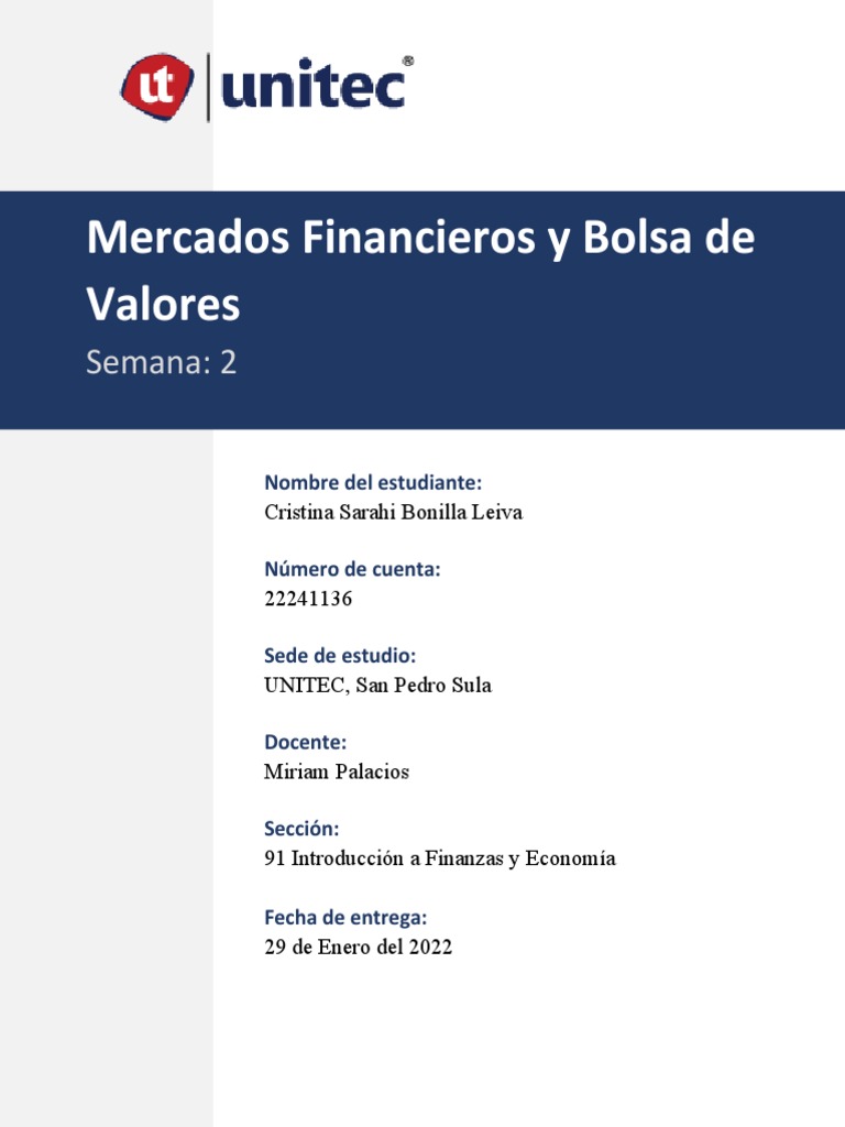Bolsa de Valores y Mercados Financieros | PDF | Bolsa | Mercado (economía)