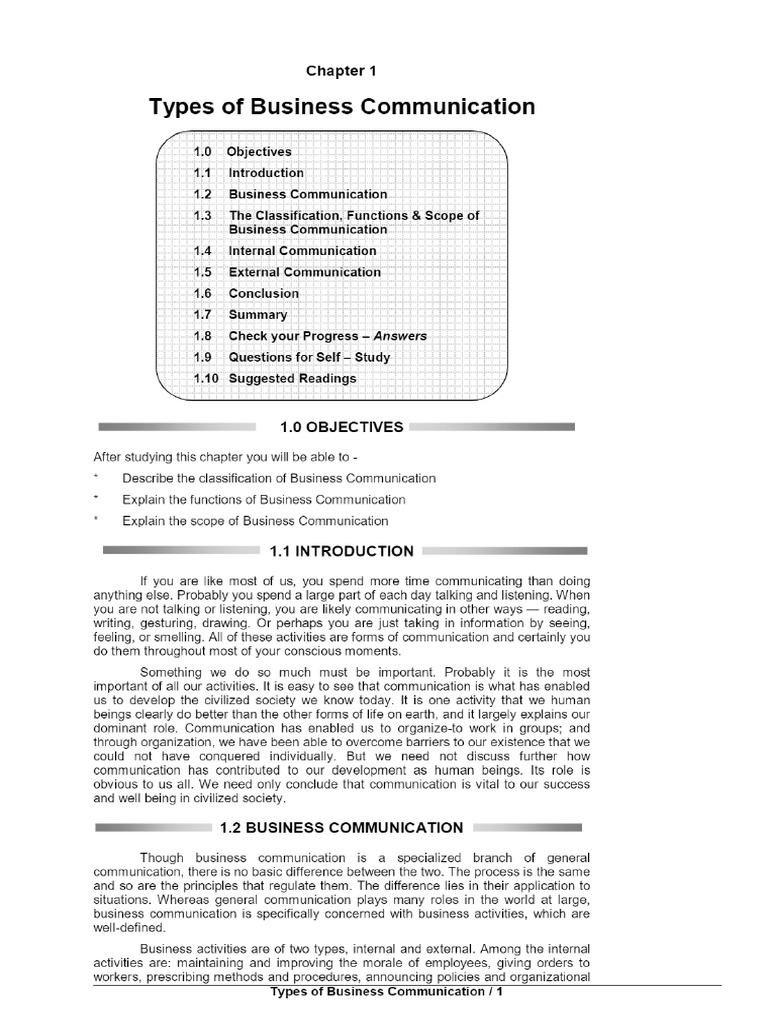 Types of Business Communication | PDF