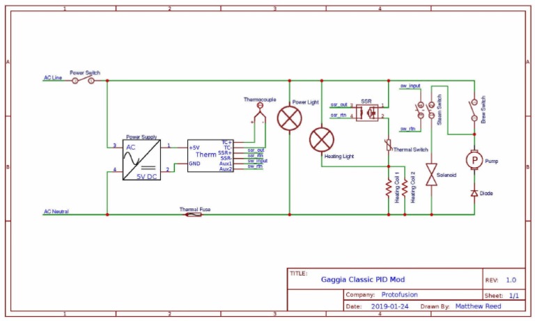 Gaggia Classic PID Mod Wiring Diagram | PDF | Equipment | Physical Quantities