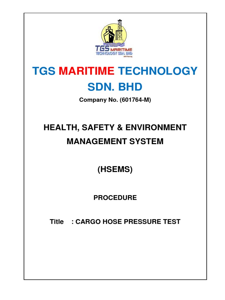 Cargo Hose Pressure Test PDF | PDF | Valve | Pipeline Transport