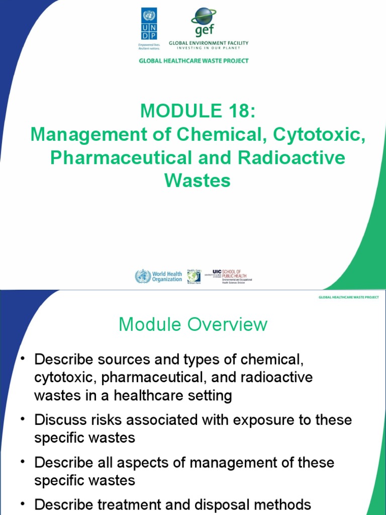 Day 3 Module 18 Management of Chemical Cytotoxic Pharmaceutical and ...