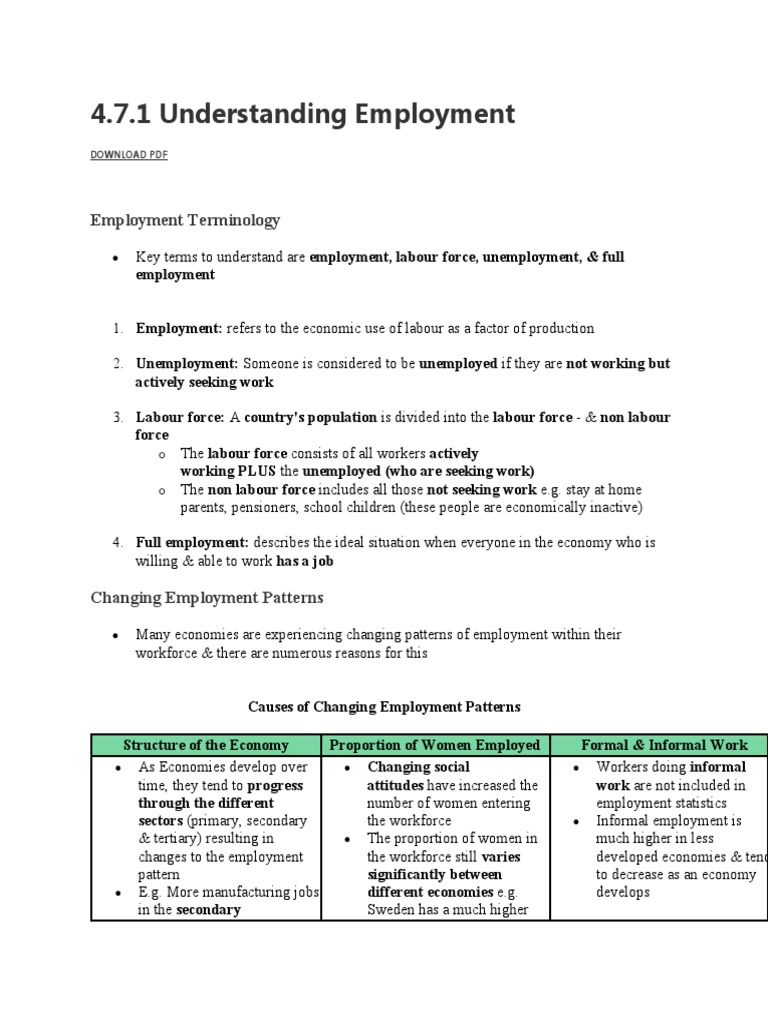 Economics Notes Part Ii Full Notes Pdf Inflation Unemployment