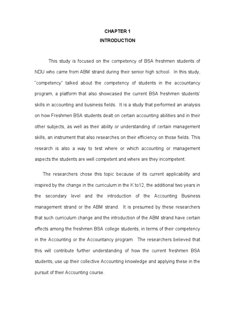 Abm Strand Competency For Accountancy PR | PDF | Debits And Credits | Survey Methodology