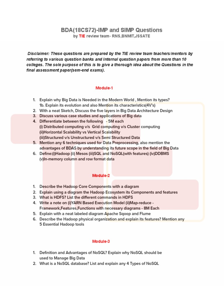 BDA Simp Tie | PDF | No Sql | Software Engineering