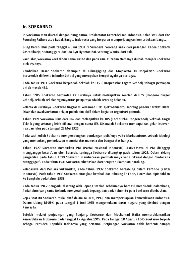 Biografi Soekarno | PDF