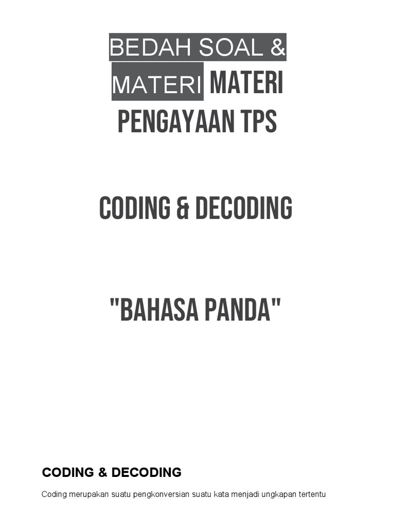 Bahasa Panda Utbk by The King | PDF