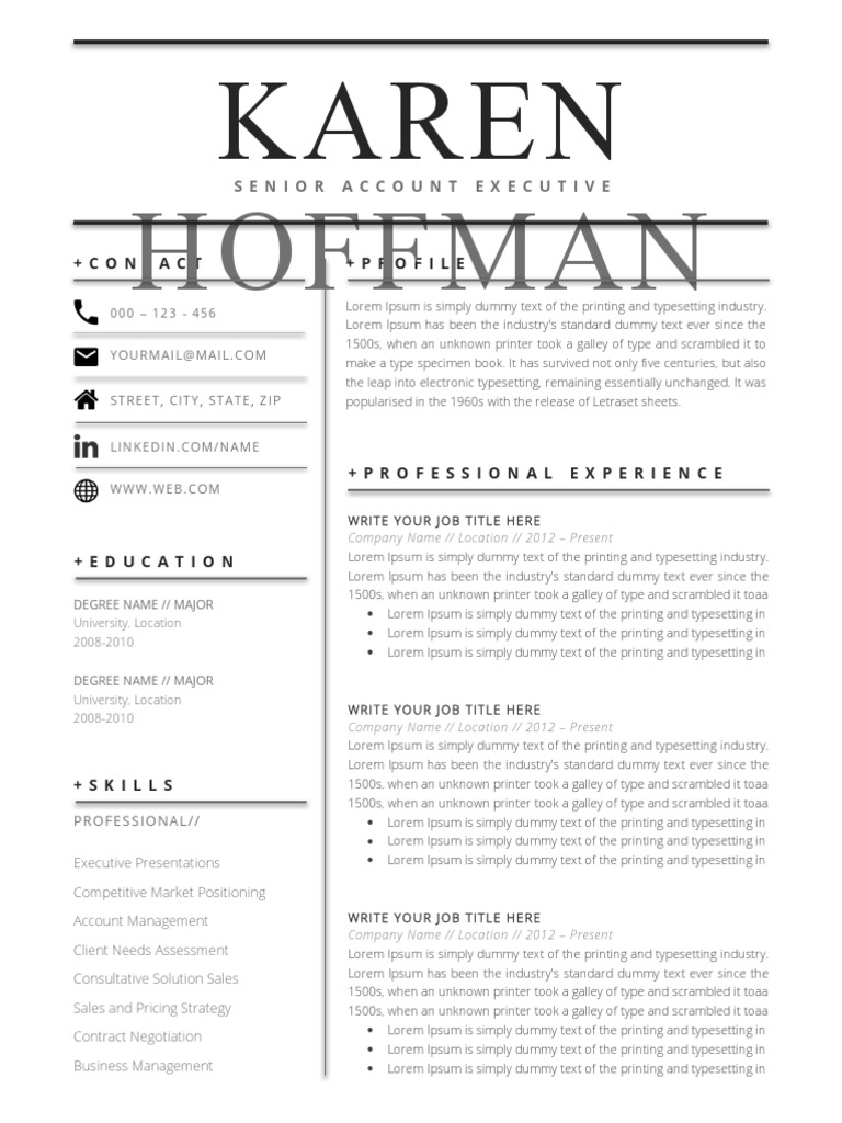 5-Page Resume Template - US | PDF | Market (Economics) | Publishing