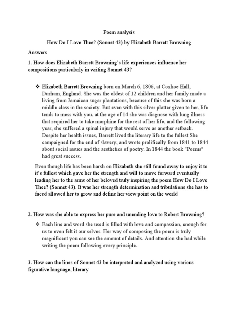 Poem Analysis | PDF | Poetry | Sonnets