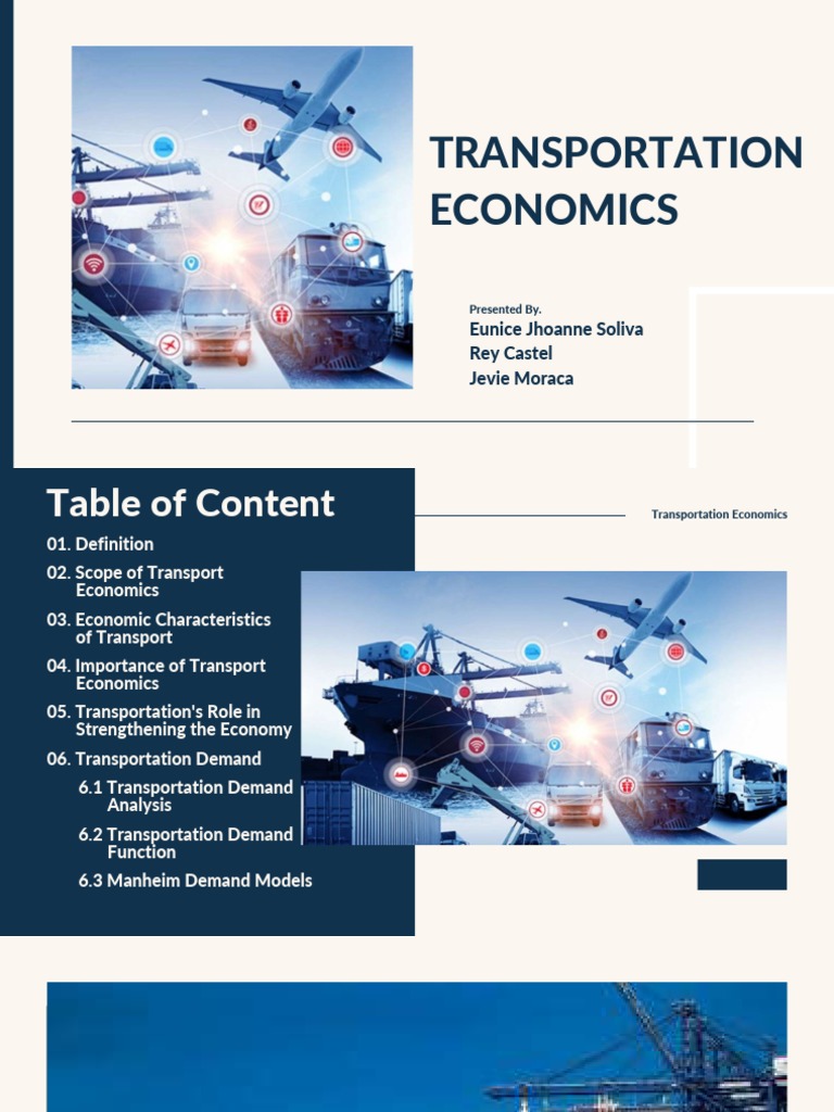Transportation Economics Overview Pdf Supply And Demand Price