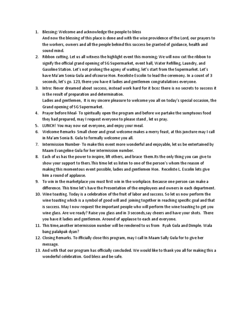 Grand Opening Celebration: Ribbon Cutting, Speeches, Performances, and ...