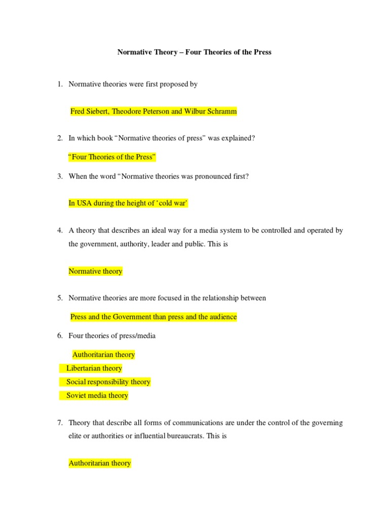 Theories of Mass Communication MCQ's | PDF