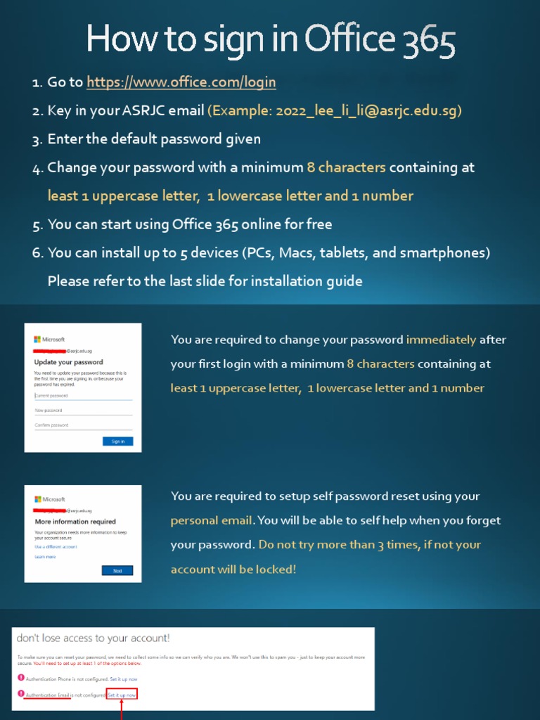 How To Sign in Office 365 For Students | PDF