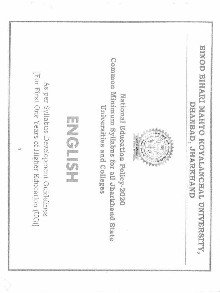 ENGLISH Nep 2020 Syllabus | PDF