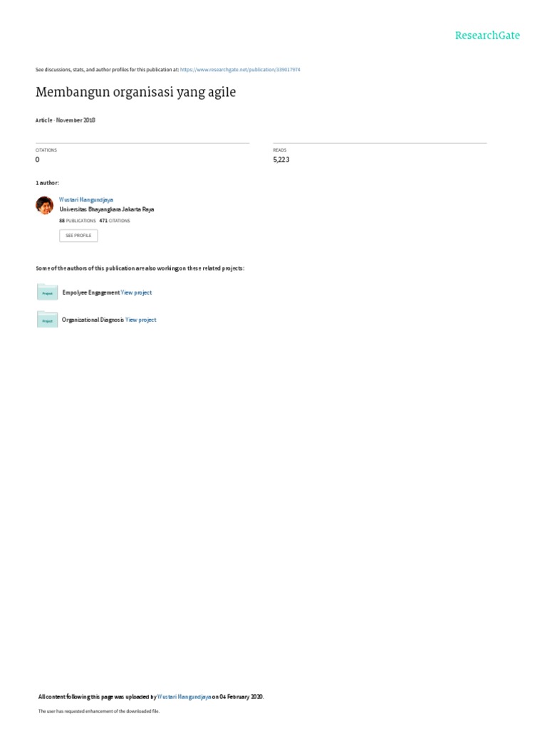 Membangunorganisasiyangagile Inti Pesan 2018 | PDF | Karier ...