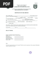 Marina Certificate of Sea Service | PDF