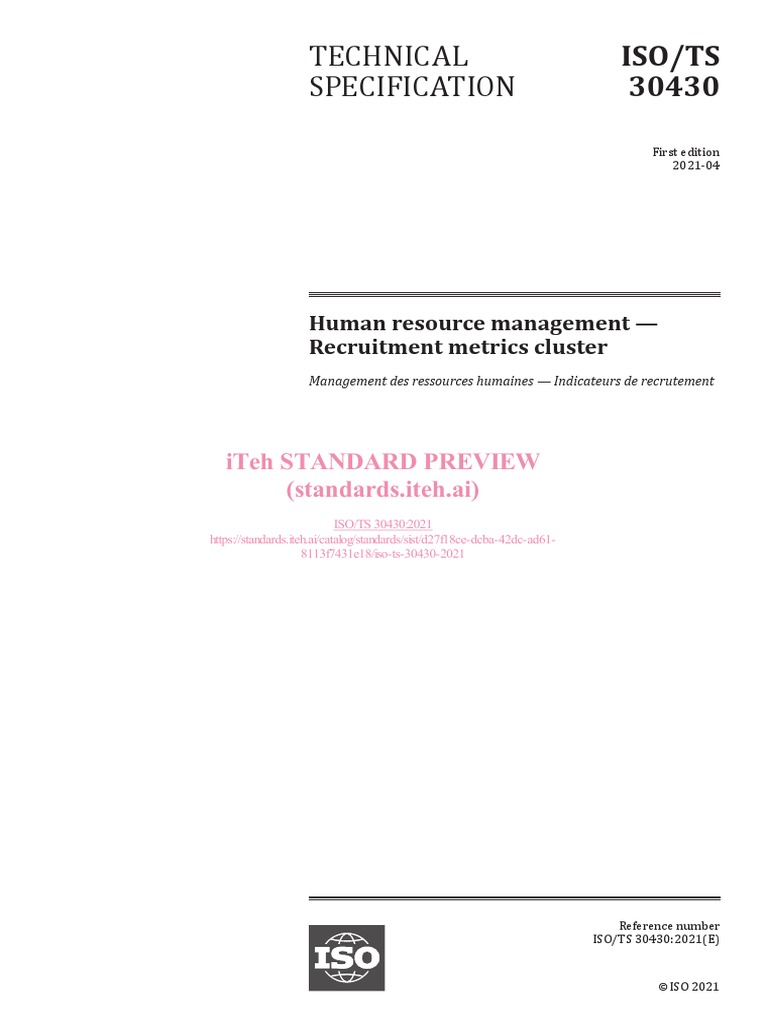 Human Resource Management Recruitment Metrics Cluster Pdf