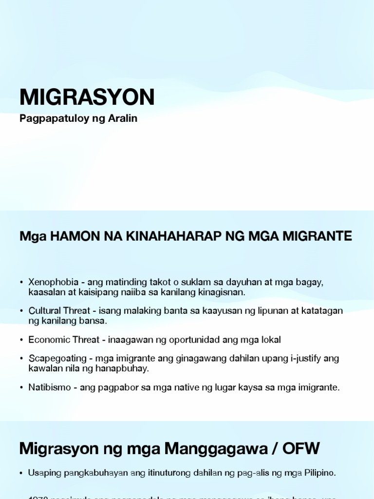 Migrasyon | PDF