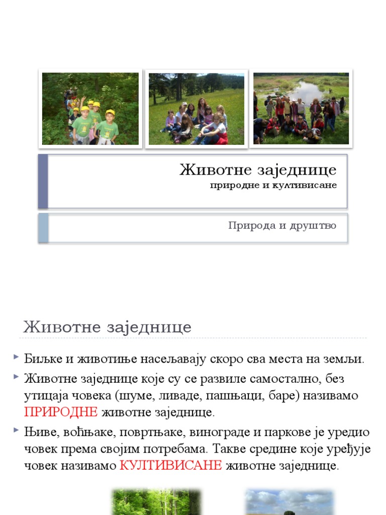 Prirodna I Kultivisana Stanista | PDF