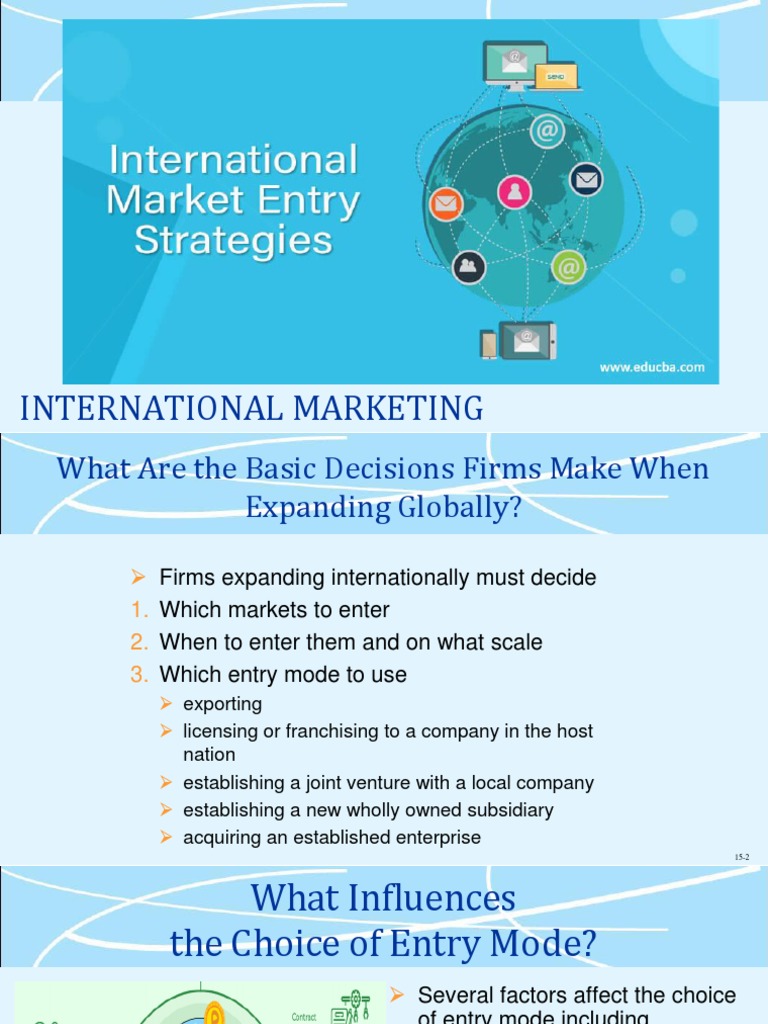 Chapter 9 10 Foreign Market Entry Strategies PDF Franchising