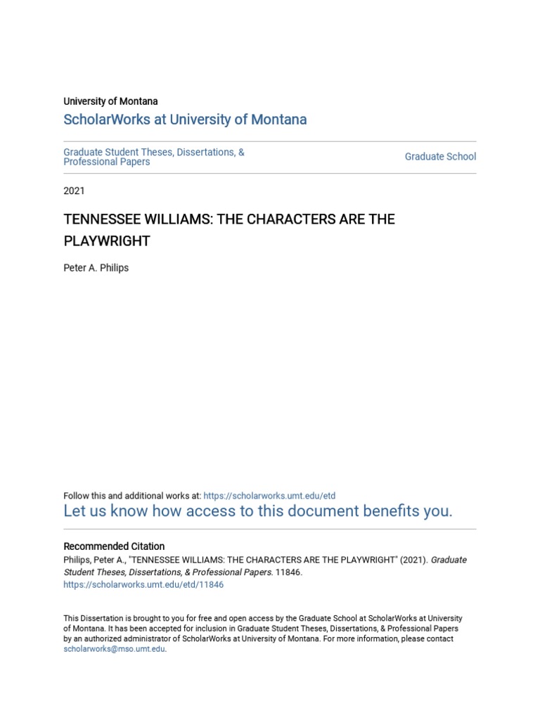Tennessee Williams - The Characters Are The Playwright | PDF | Heart ...