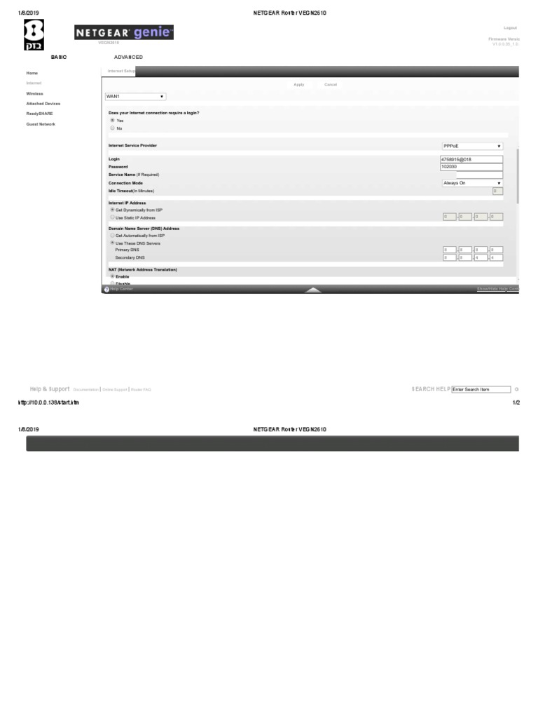 Netgear Router Vegn2610 | PDF | Domain Name System | Router (Computing)