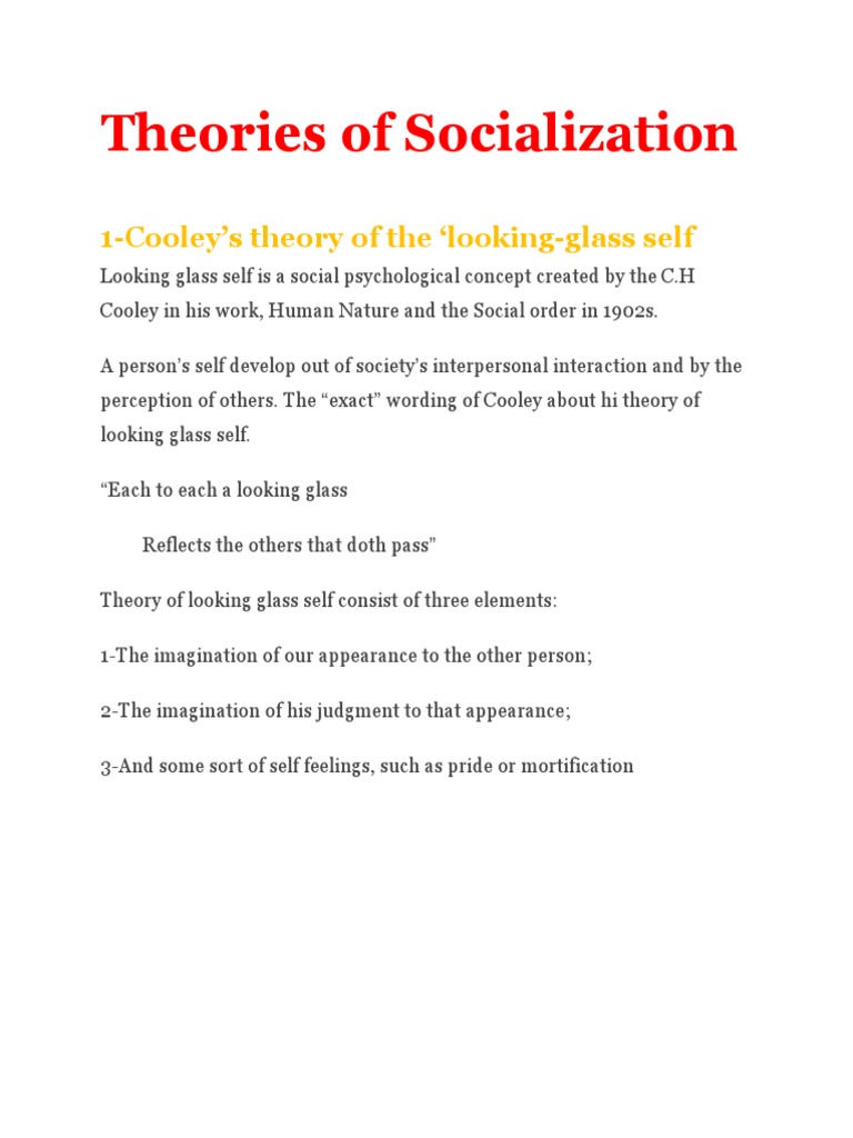 Key Theories of Socialization Explained | PDF | Id | Cognitive Science