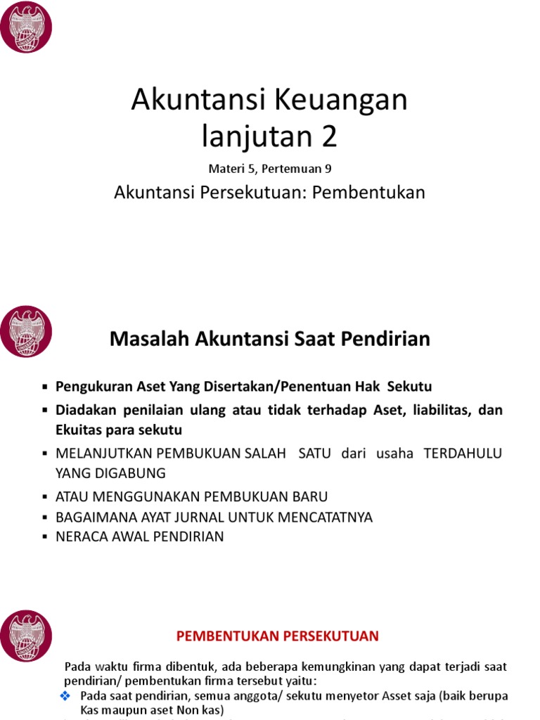 Materi Pertemuan Ke-9, AKL 2 | PDF | Pengelolaan Keuangan & Uang