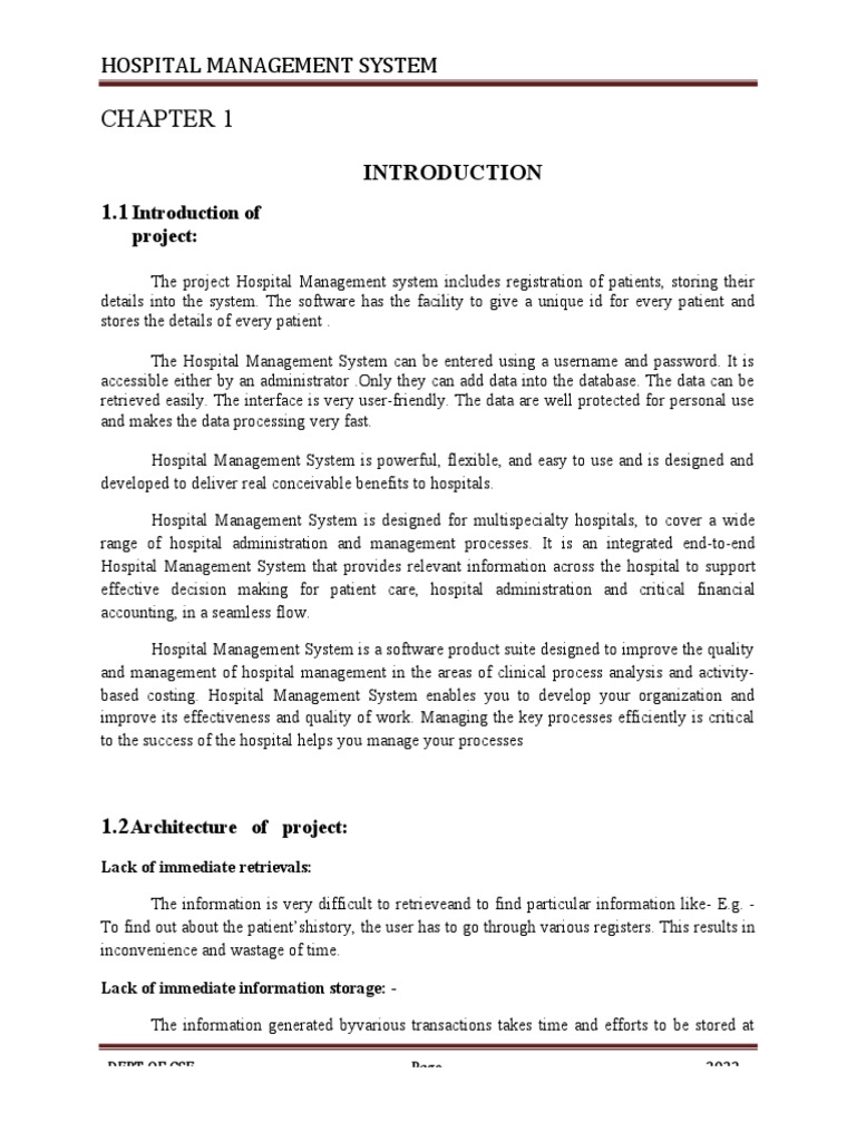 Hospital Management System | PDF | Software Testing | Html