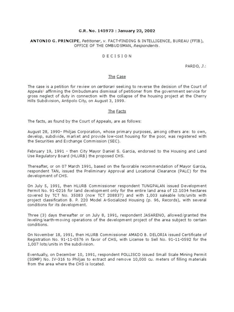 Principe Vs Fact Finding and Intelligence Bureau | PDF | Justice ...